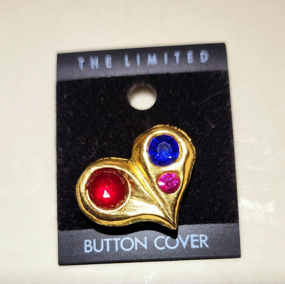 The Limited | Accessories | Vintage 99s The Limited Gemstone Gold Heart ...